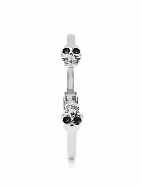 Men's Silver Skull Bangle – Nialaya