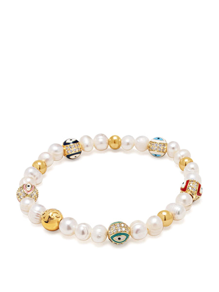 Women's Evil Eye Pearl Bracelet – Nialaya