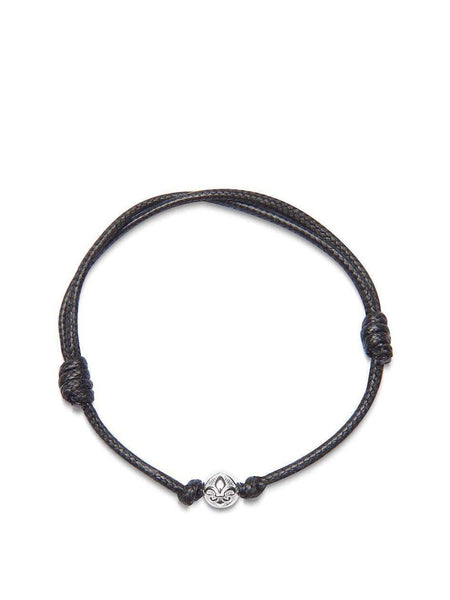 Black String Bracelet with Silver – Nialaya