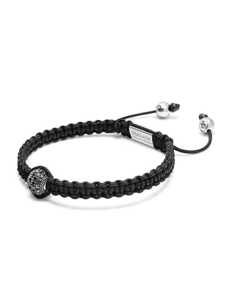 Men's Black String Bracelet with Black Diamond Bead – Nialaya