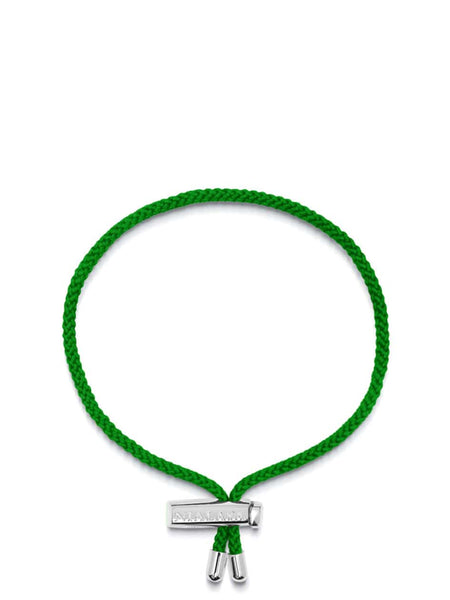Men's Green String Bracelet with Adjustable Silver Lock – Nialaya