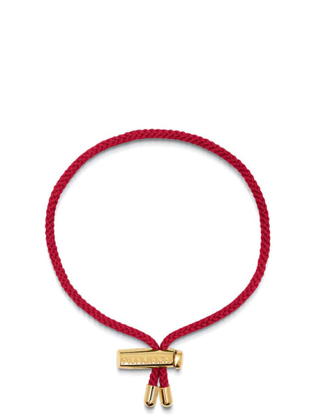 Men's Red String Bracelet with Adjustable Gold Lock – Nialaya