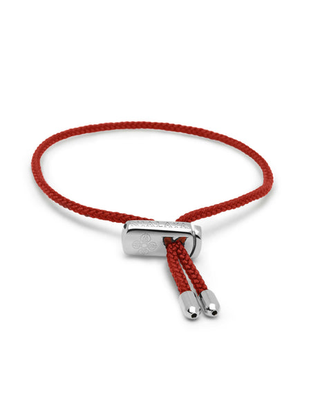 Men's Red String Bracelet with Adjustable Silver Lock – Nialaya
